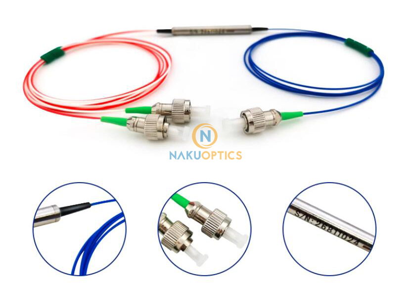1310nm 1550nm 1X2 SM Fiber Circulator 3ports Polarization Insensitive ...
