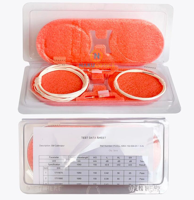 1310nm 1550nm Single-mode Fiber Optic Collimator Glass Tube Package Φ2 ...