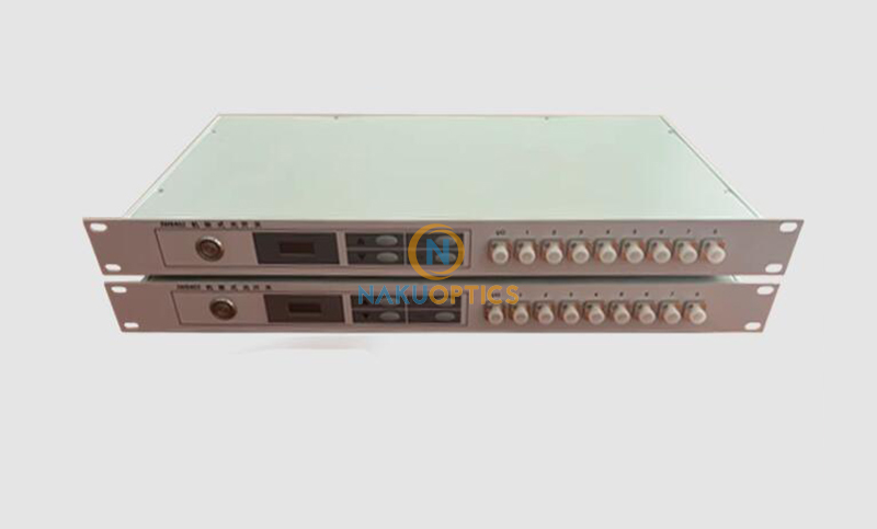 1260~1650nm Rack-mounted Single-mode Fiber Optical Switch 1X8 SM Switch ...