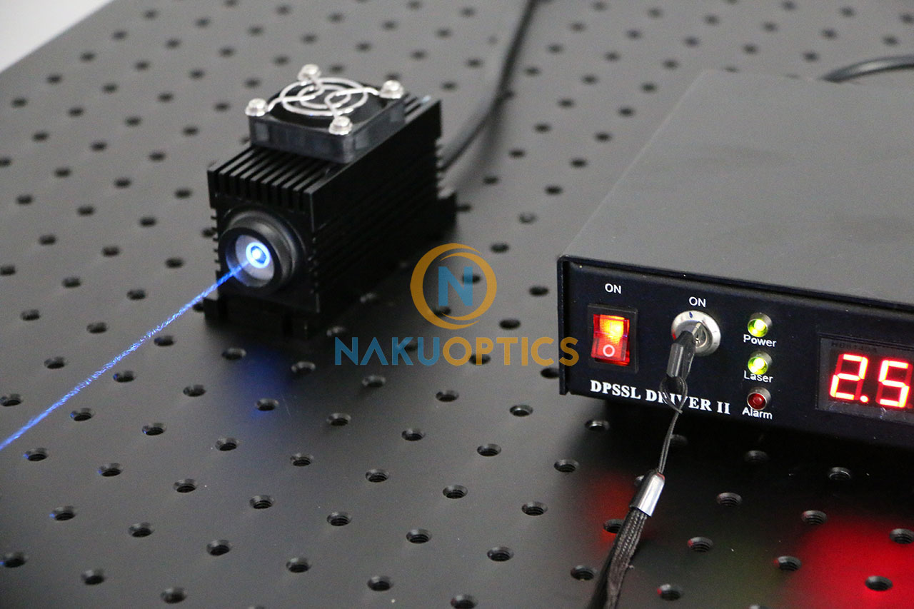 473nm Blue DPSS Laser 0~20mW output power adjustable CW & Modulation ...