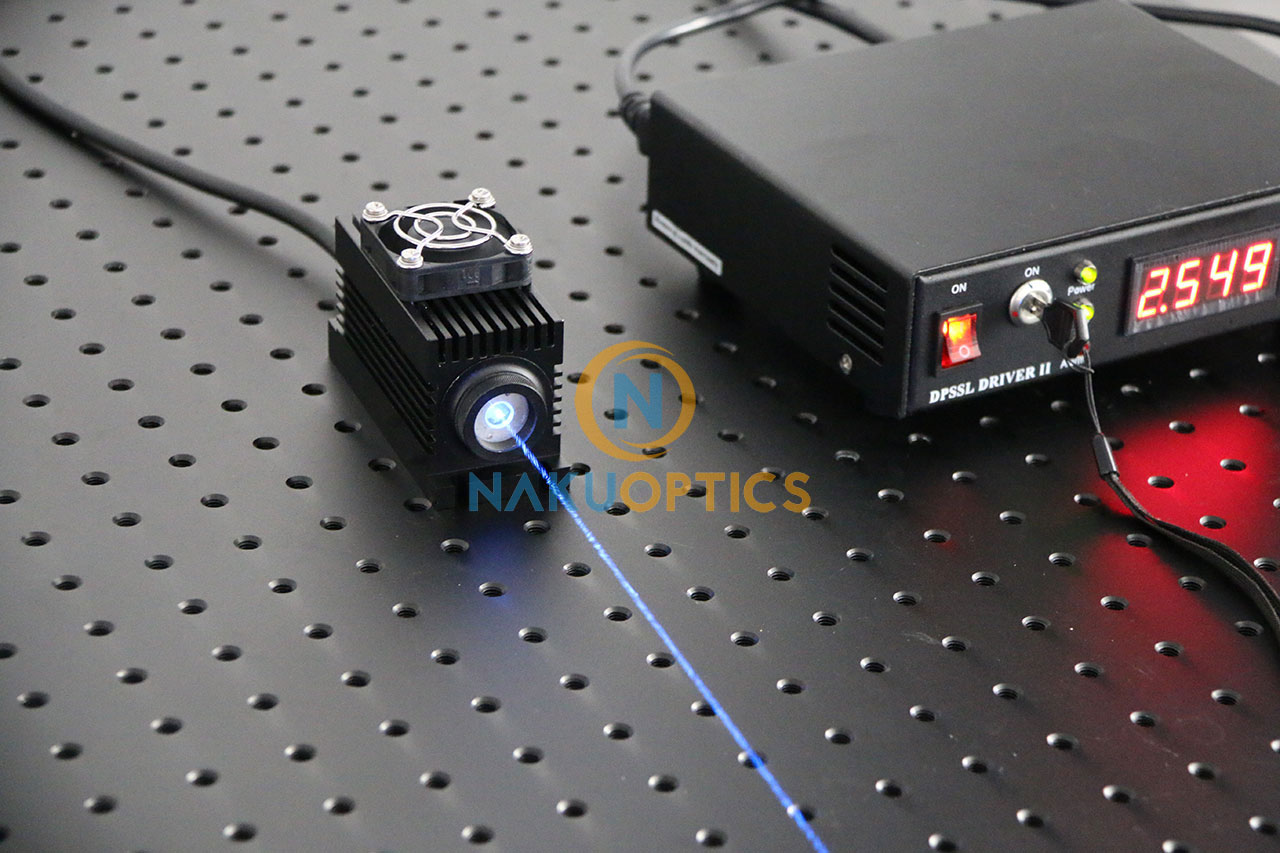 473nm Blue DPSS Laser 0~20mW output power adjustable CW & Modulation ...