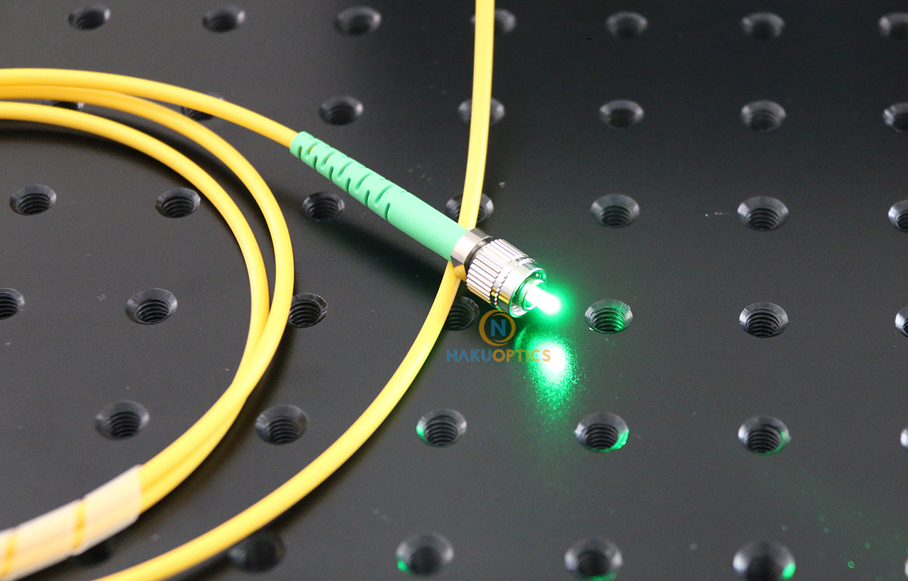 528nm 1~20mW TEM00 Laser Coupled Single-mode Fiber Output Benchtop ...