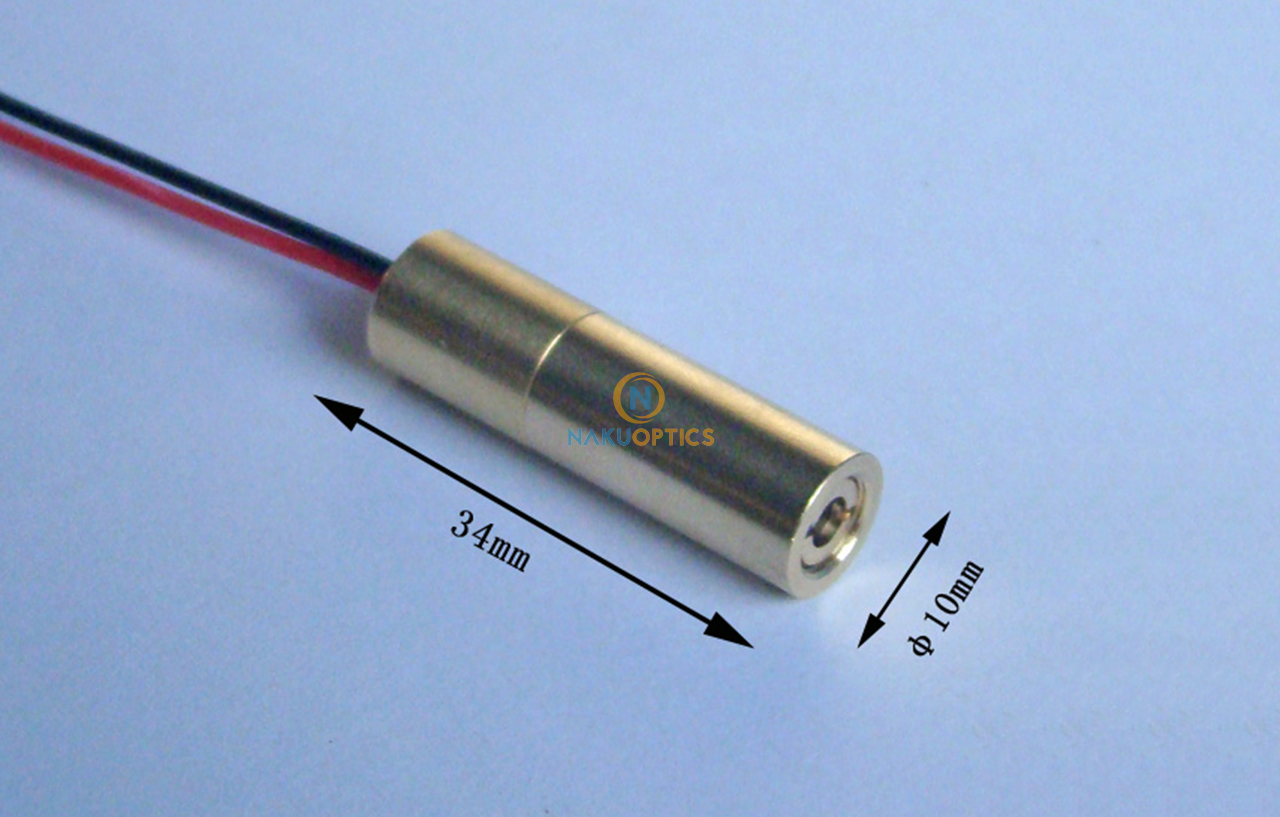 532nm 10~50mW Laser Diode Module Dot Green Laser Positioner Φ10x34mm ...