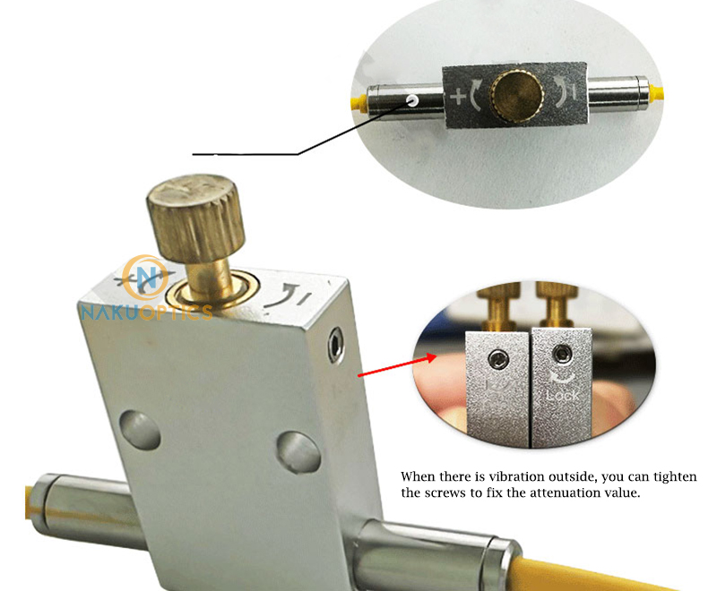 630nm In-line Mechanical Manually Adjustable Fiber Optic Attenuator Can ...