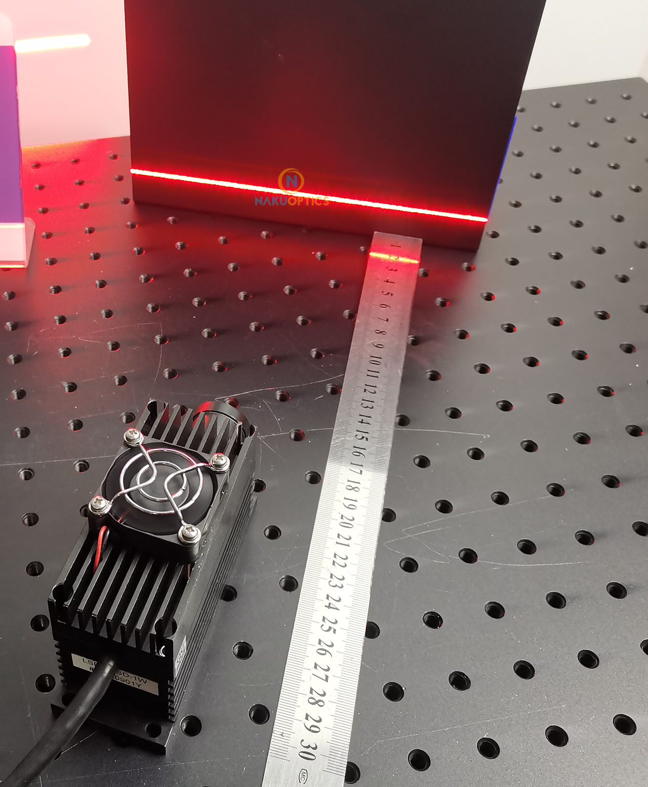 635nm 100mW Line laser system Customizable Fan angle - NakuOptics