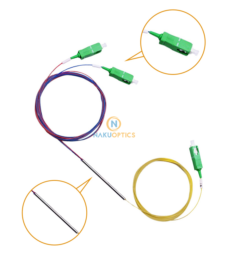 850nm 1X2 2X2 Single-mode Fiber Optic Coupler Taper Type Mini SM ...