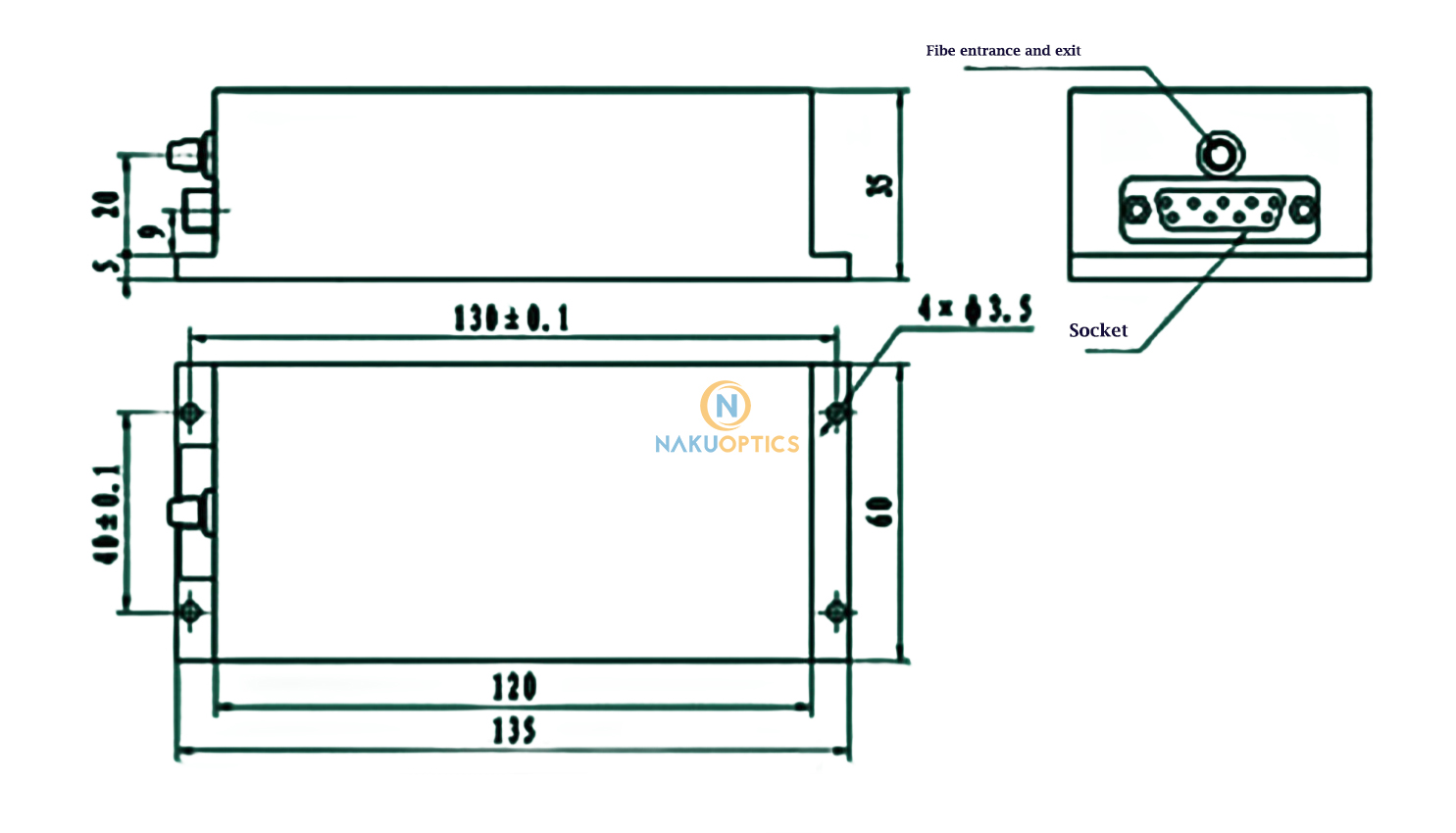 850nm 1X8 Multimode Optical Switch Module MM/SM Fiber Switch - NakuOptics