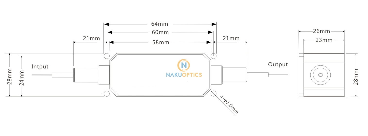 850nm Multimode OM2 Fiber Optical Isolator Cane be Customized - NakuOptics