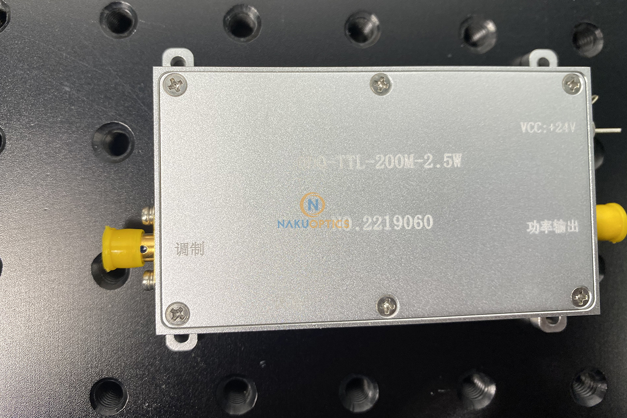 40~200MHz AOM Radio Frequency Driver Analog/TTL Modulation - NakuOptics