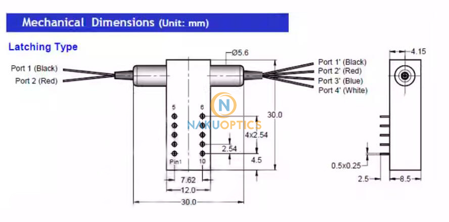 Dual 1X2 9/125um Single-mode Fiber Bypass Optical Switch 800~1600nm 2X4 ...