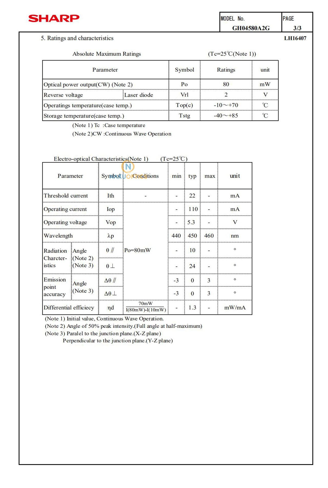 GH04580A2G 450nm 80mW Blue Laser Diode Sharp LD TO-18 Φ5.6mm Packaged ...