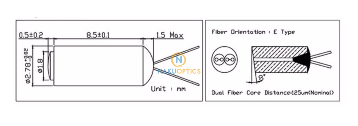 1310nm PM Dual Fiber Collimator Polarization Maintaining Fiber ...