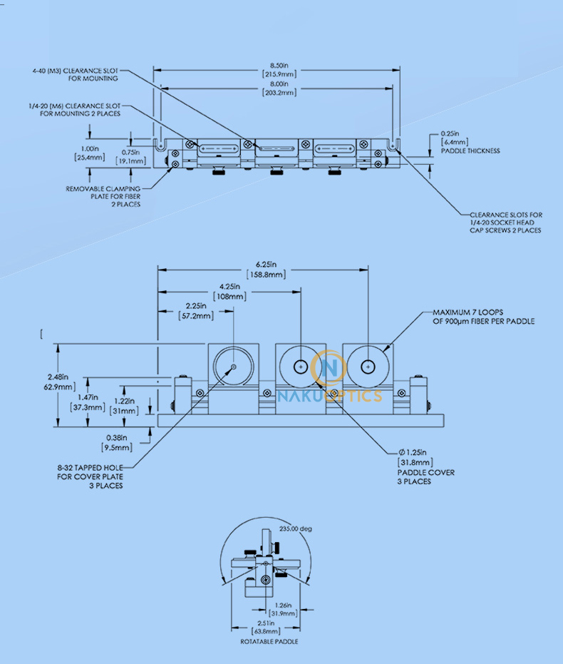 Three-Paddle Polarization Controller 27mm Loop Diameter Manual ...