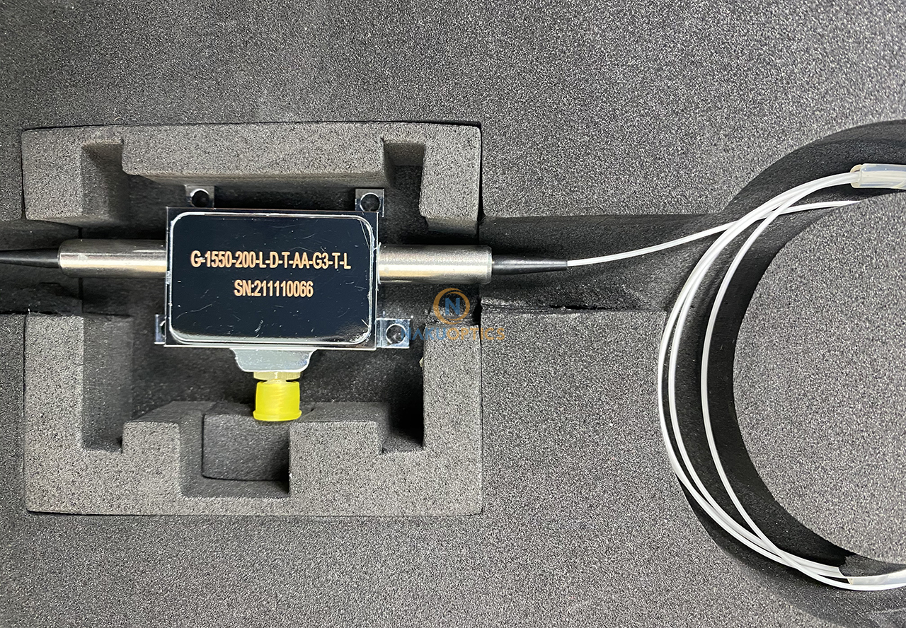 1550nm 200MHz 10ns Rise-Time Fiber Coupled Acousto-Optic Modulator ...