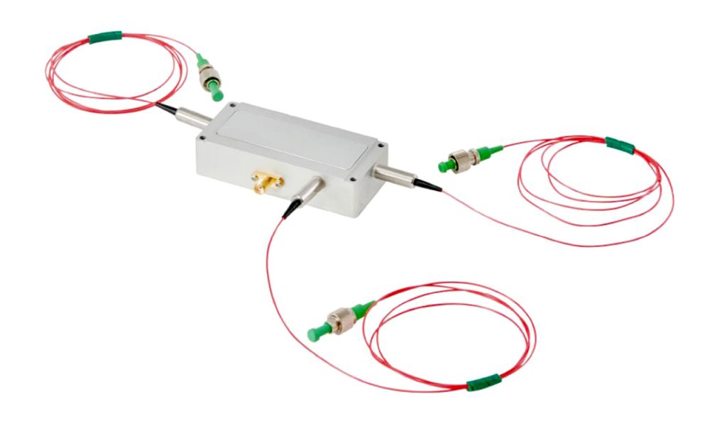 1550nm 80MHz SM/PM Dual Output Fiber Coupled Acousto-Optic Modulator - NakuOptics